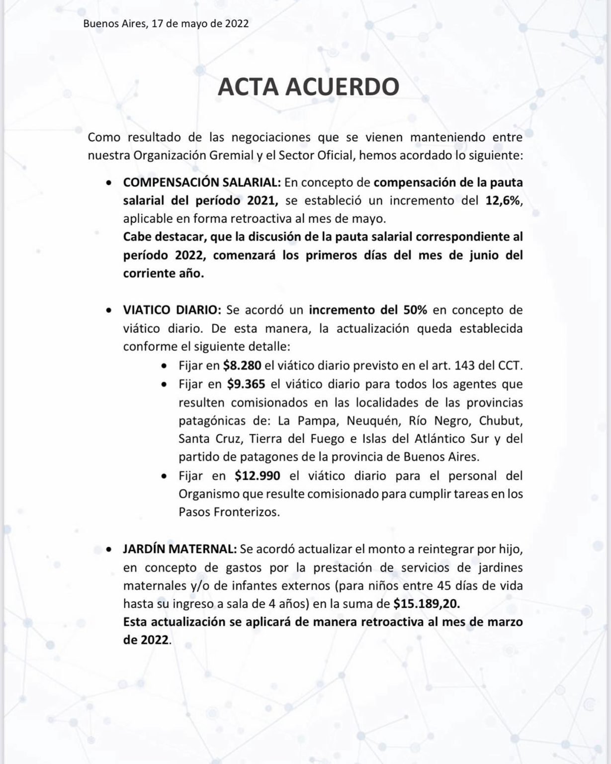 Modelo Acta Acuerdo